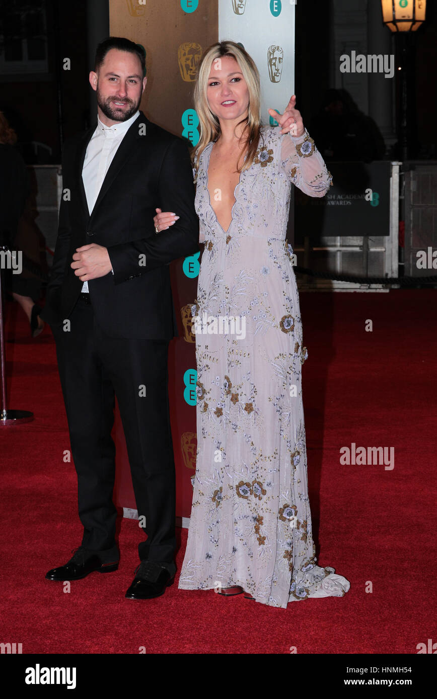 LONDON - FEB 12, 2017: Julia Stiles and Preston J.Cook attends The EE ...