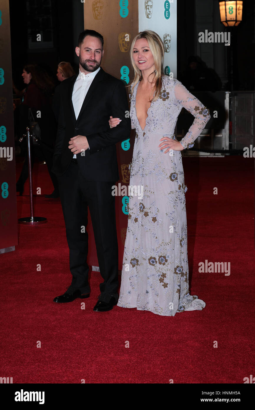 LONDON - FEB 12, 2017: Julia Stiles and Preston J.Cook attends The EE ...