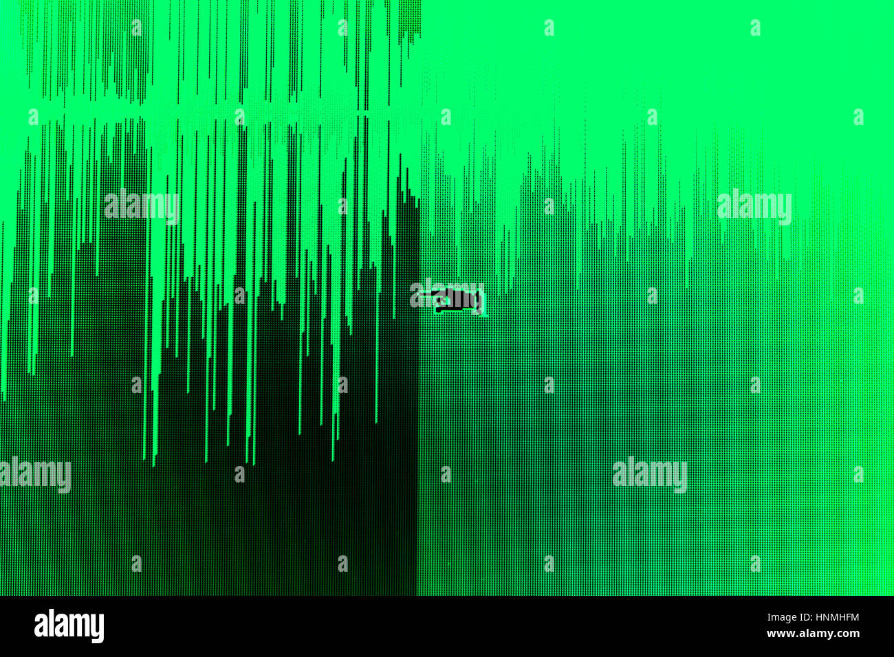 Sound recording studio audio wave on computer screen in professional ...