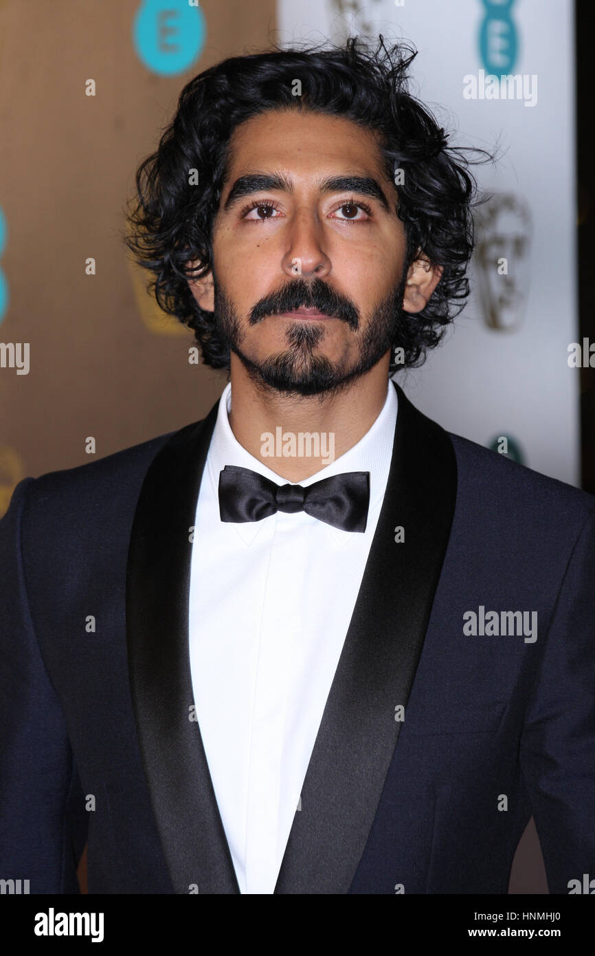 LONDON - FEB 12, 2017: Dev Patel attends The EE British Academy Film ...