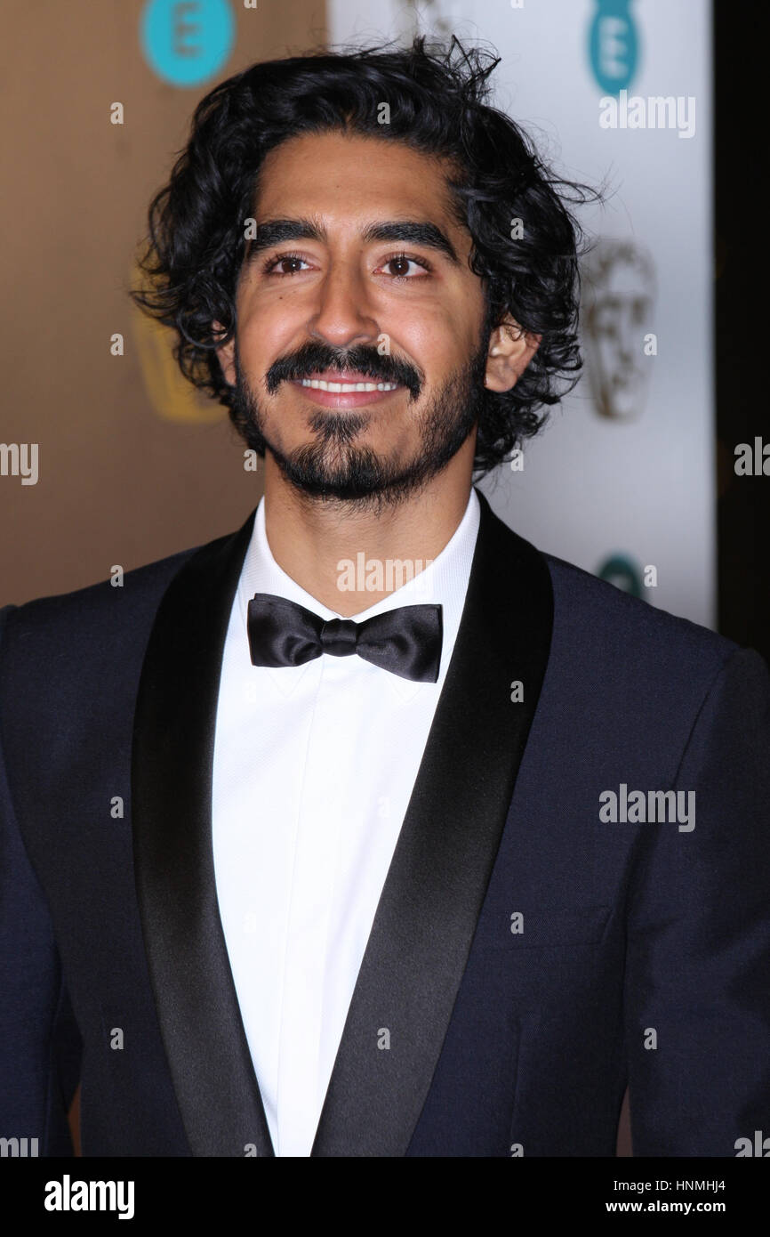 LONDON - FEB 12, 2017: Dev Patel attends The EE British Academy Film ...