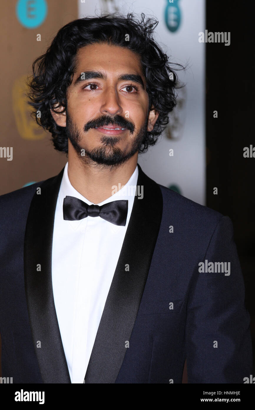 LONDON - FEB 12, 2017: Dev Patel attends The EE British Academy Film ...