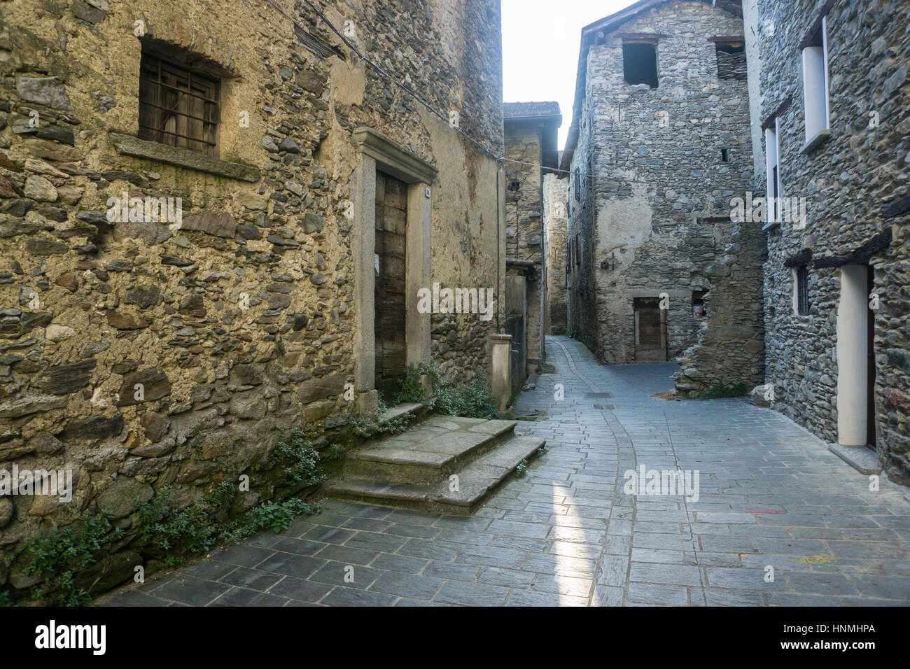 Medieval little town in Italy with its historical elements. Landscapes ...