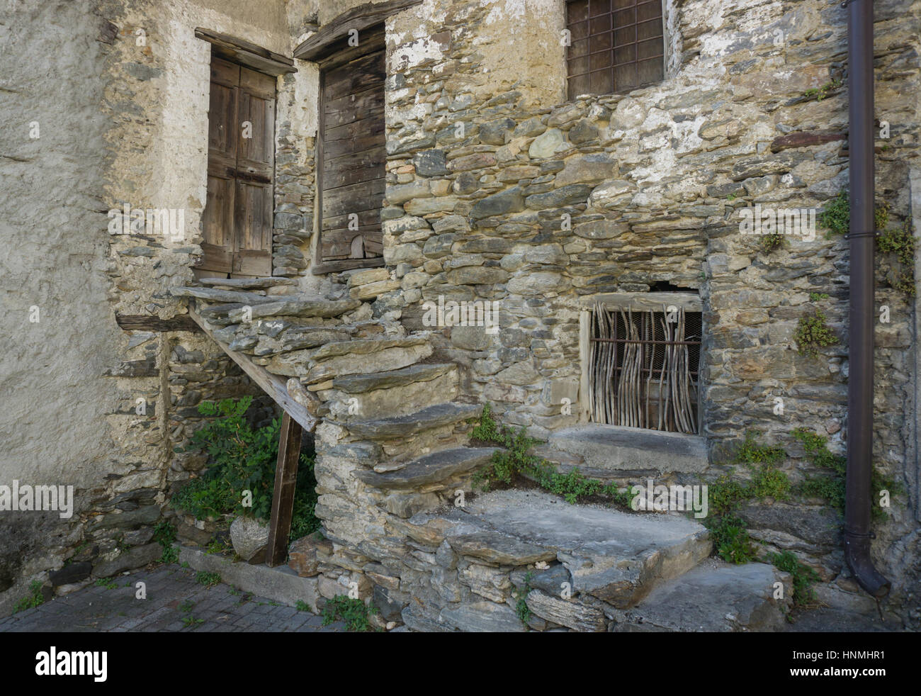 Medieval little town in Italy with its historical elements. Landscapes ...