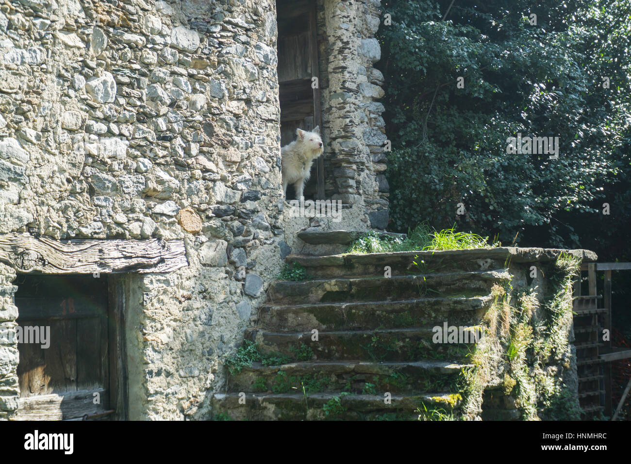 Medieval little town in Italy with its historical elements. Landscapes ...