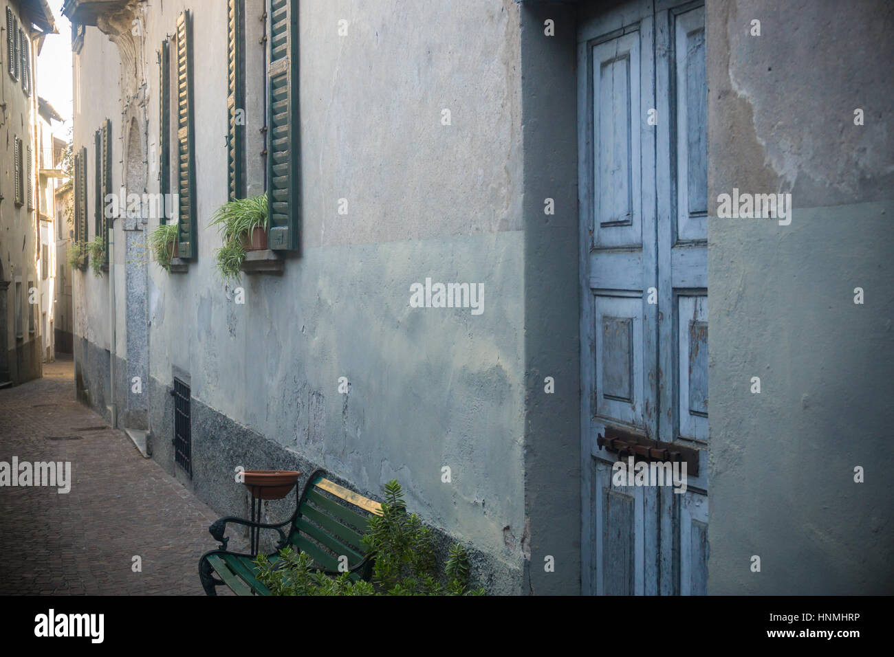 Medieval little town in Italy with its historical elements. Landscapes ...