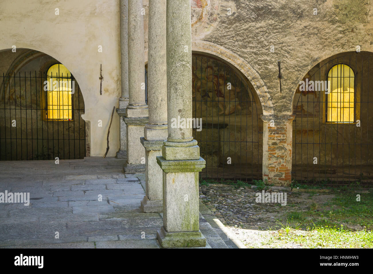 Medieval little town in Italy with its historical elements. Landscapes ...
