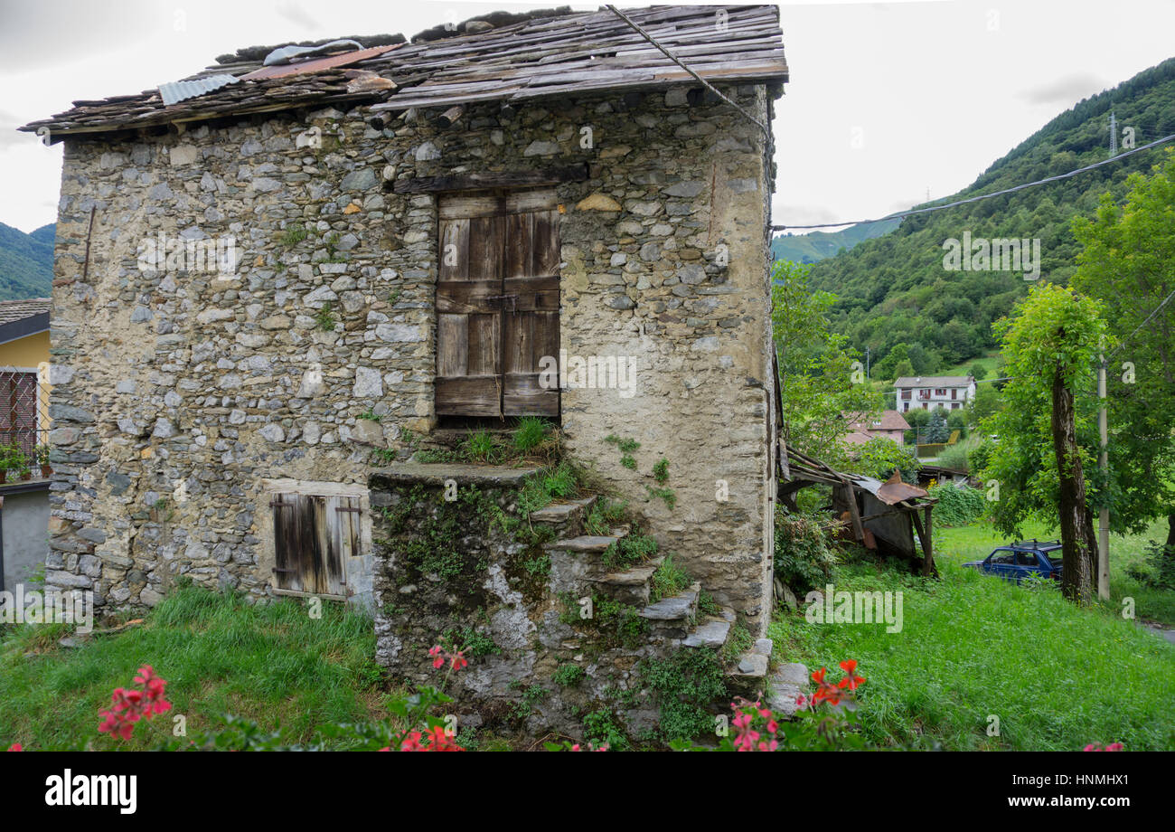 Medieval little town in Italy with its historical elements. Landscapes ...