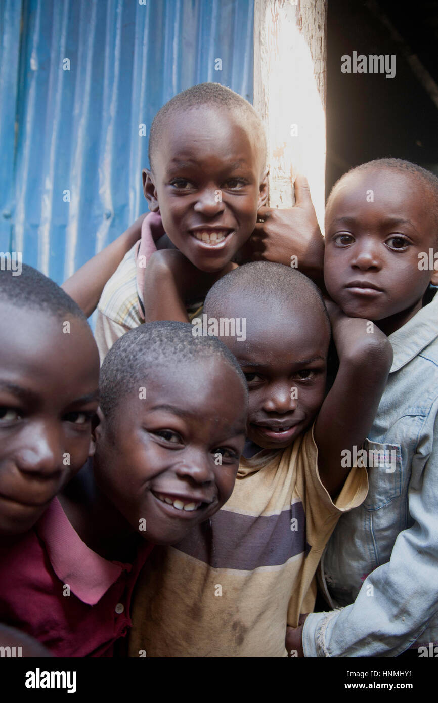 Children at an orphanage, Kibera slums, Nairobi, Kenya, East Africa ...