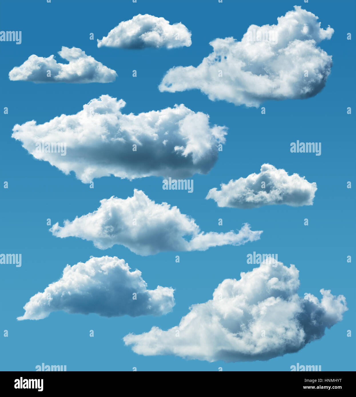 collection of isolated clouds with clipping paths Stock Photo - Alamy