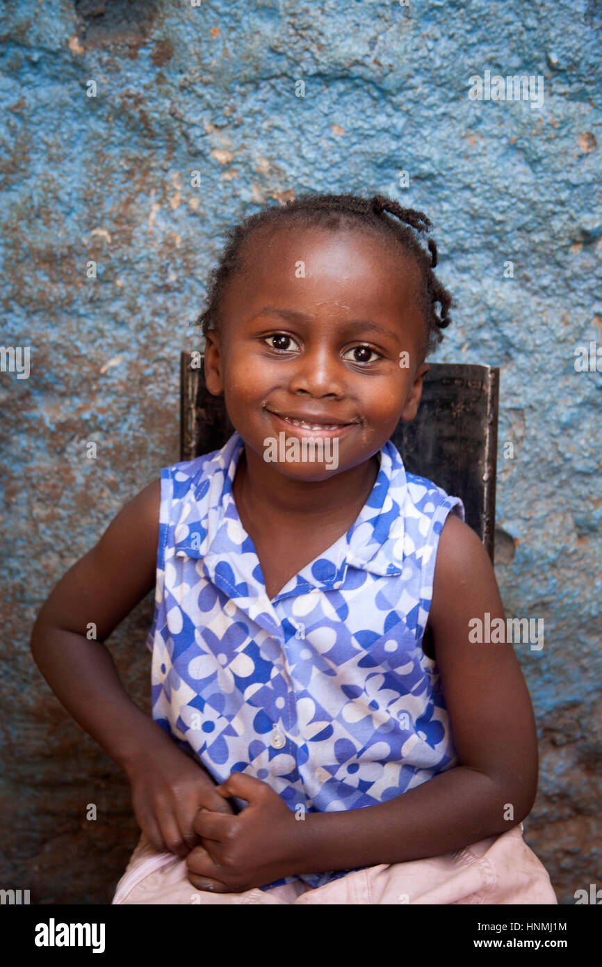 Girl at an orphanage, Kibera slums, Nairobi, Kenya, East Africa Stock ...