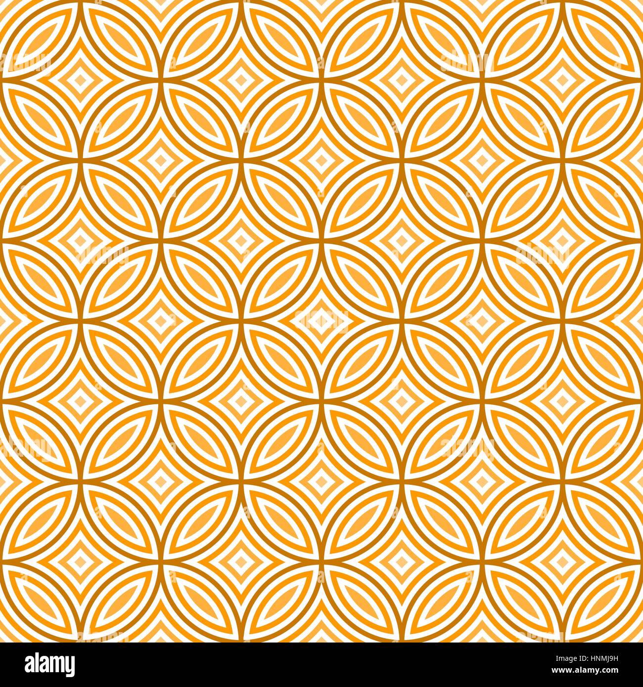 Traditional Japanese pattern of overlapping circles in square layout ...