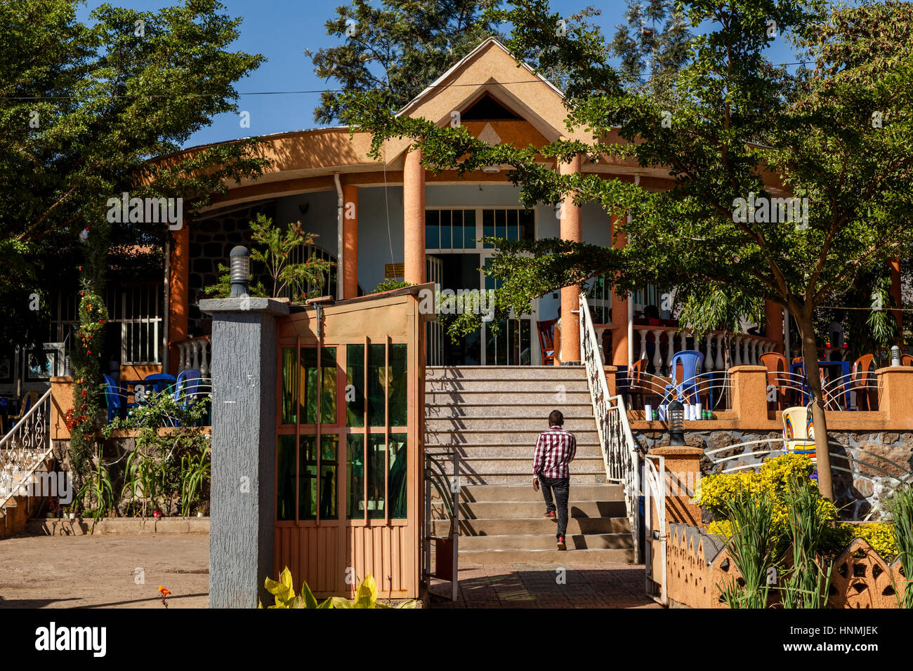 A Cafe Exterior In The City Of Arba Minch, Ethiopia Stock Photo - Alamy