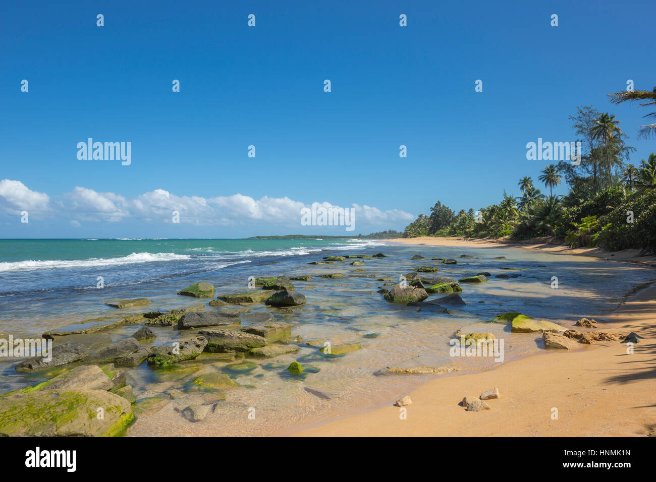 EXPOSED ROCKS PLAYA PINONES BEACH LOIZA PUERTO RICO Stock Photo - Alamy