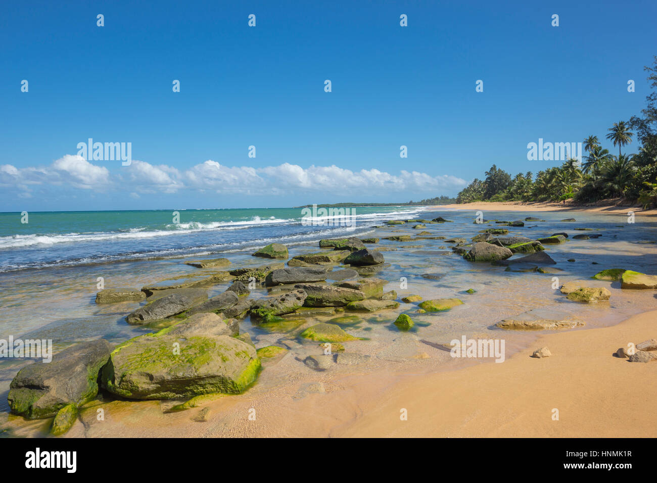 EXPOSED ROCKS PLAYA PINONES BEACH LOIZA PUERTO RICO Stock Photo - Alamy