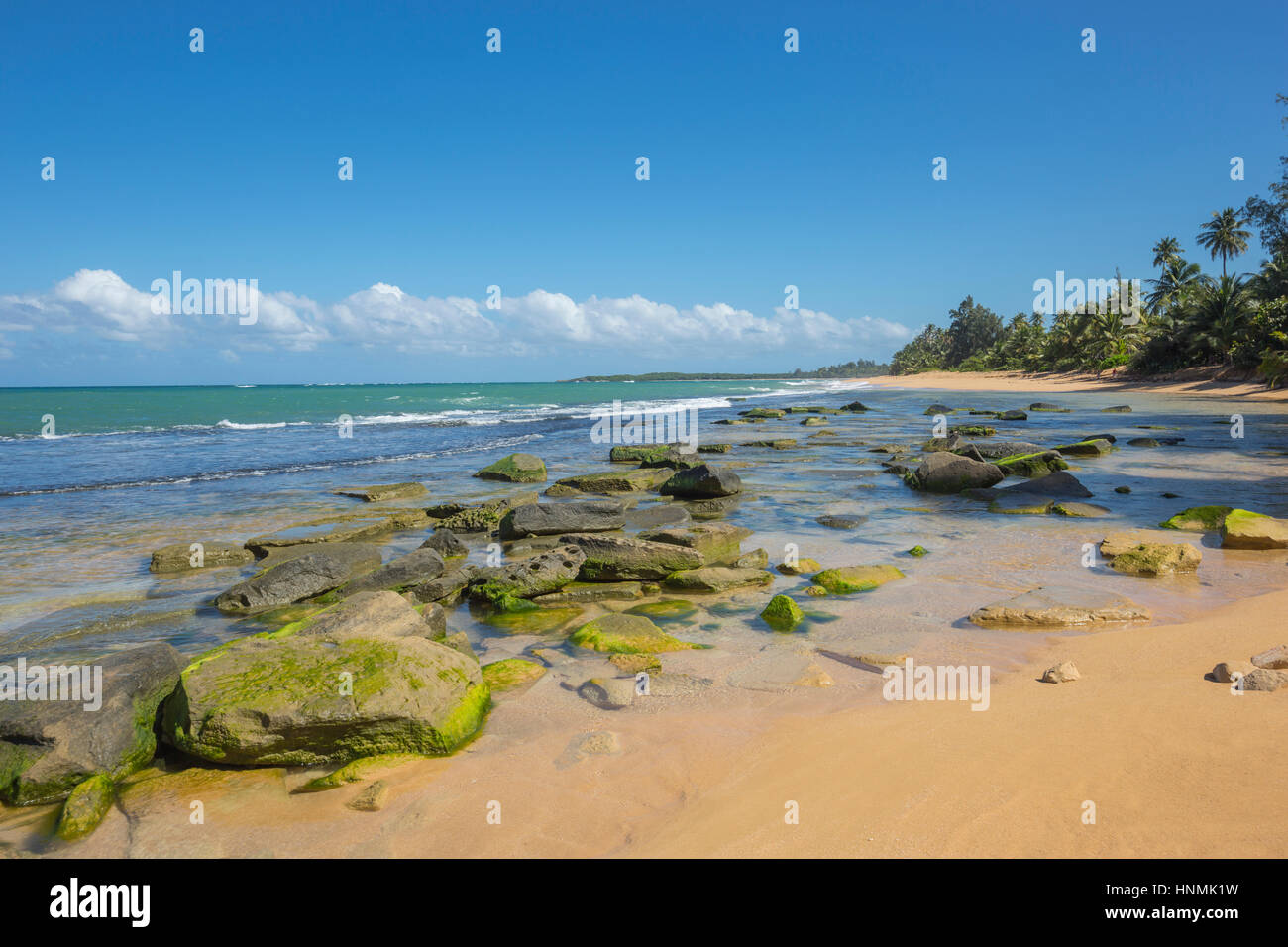 EXPOSED ROCKS PLAYA PINONES BEACH LOIZA PUERTO RICO Stock Photo - Alamy