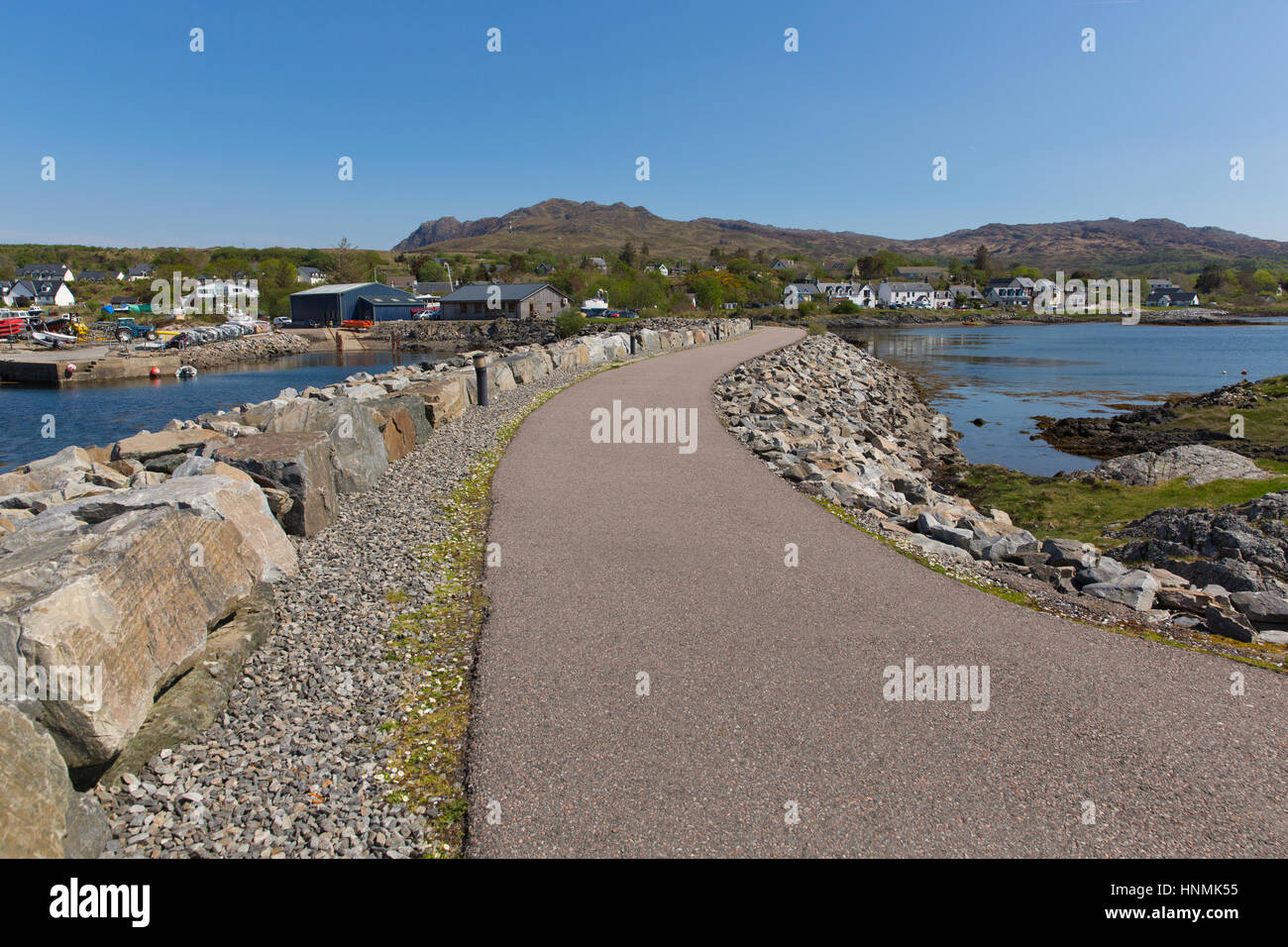 Scottish coast village of Arisaig Scotland uk south of Mallaig in ...