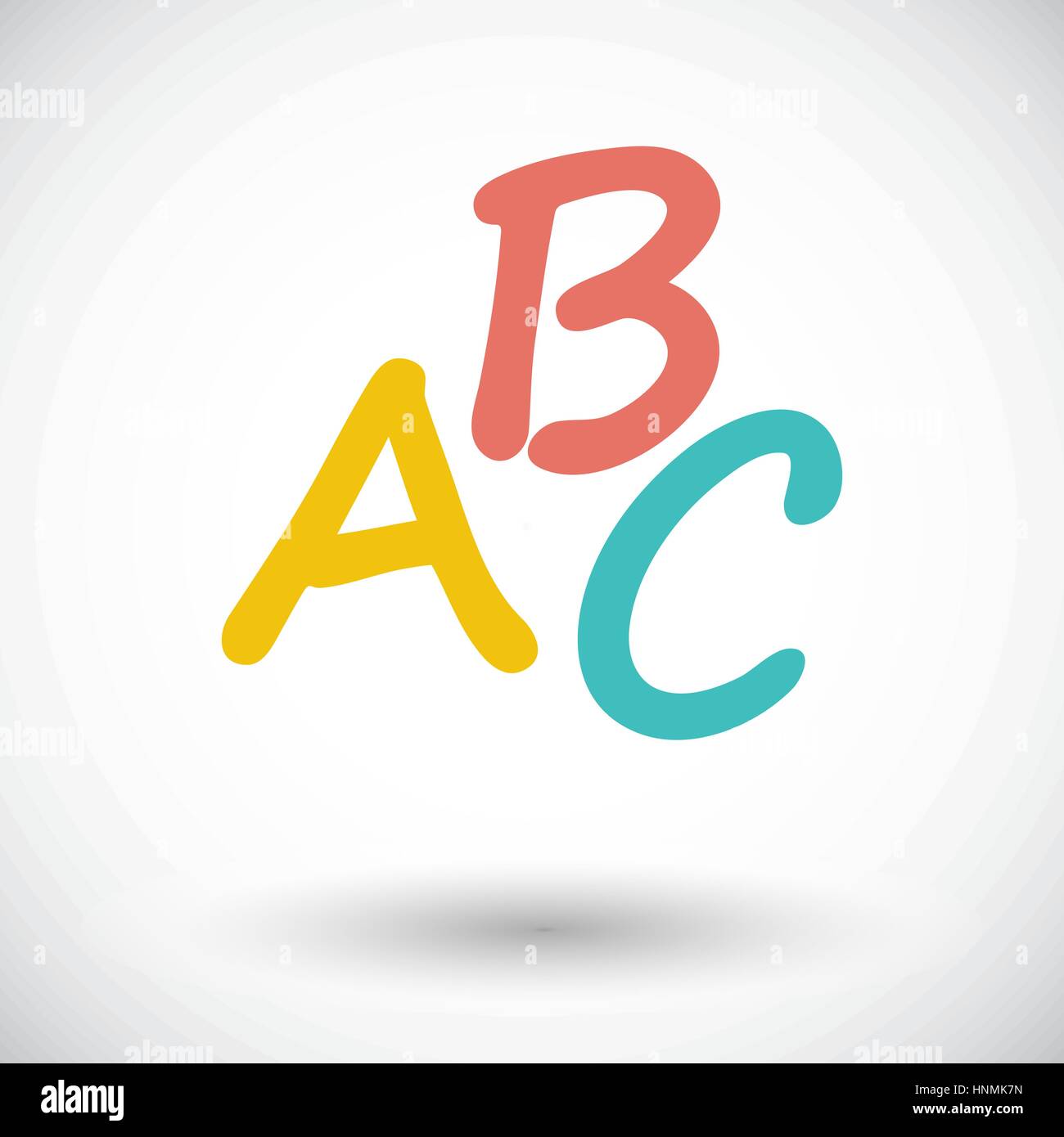 Alphabet. Single flat icon on white background. Vector illustration ...