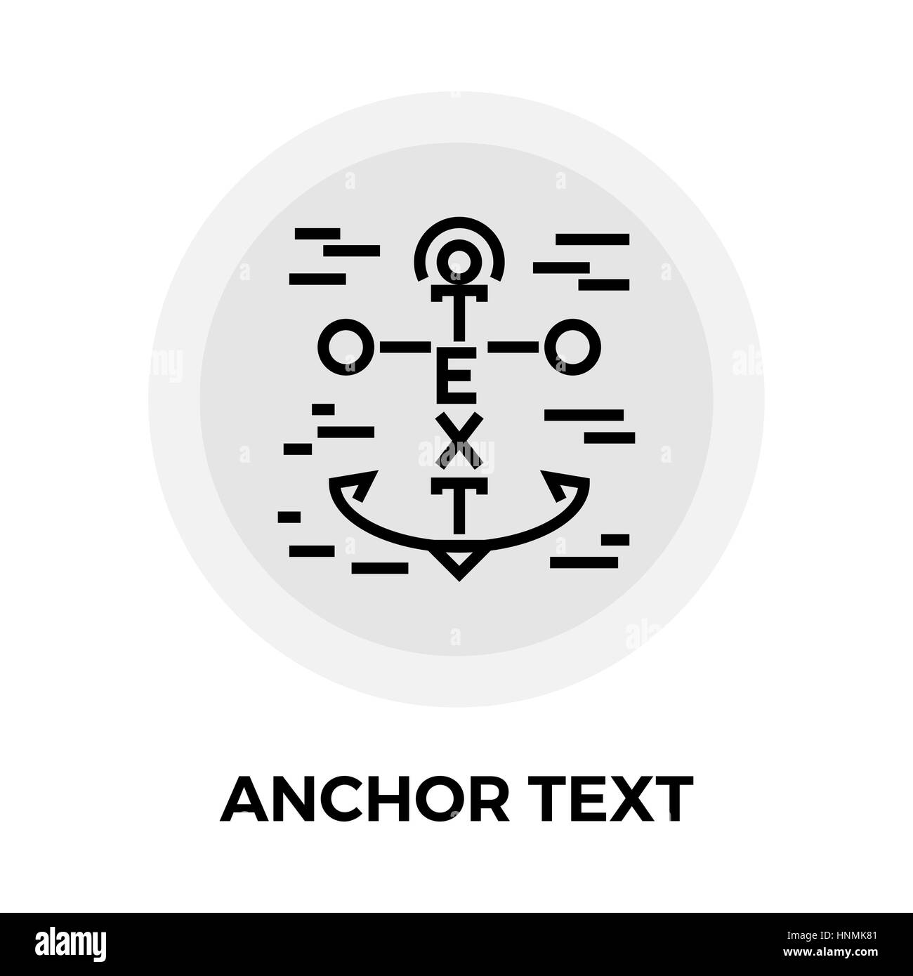 Anchor Text icon vector. Flat icon isolated on the white background ...