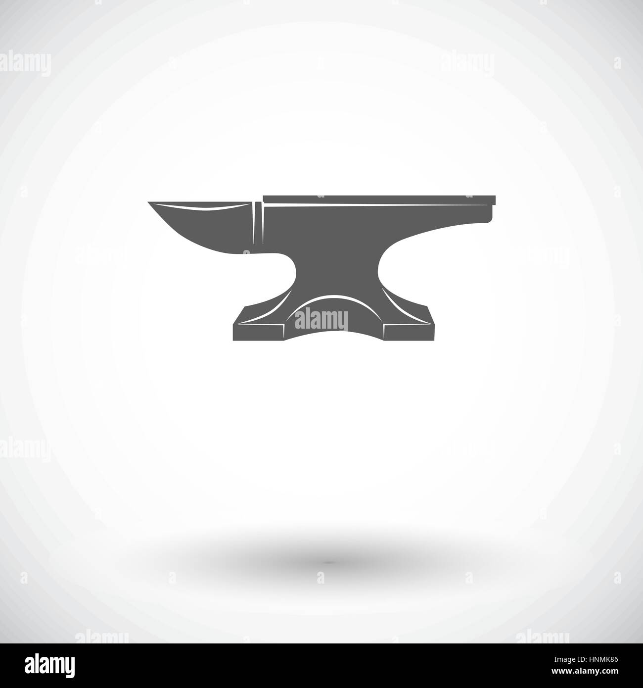 Anvil. Single flat icon on white background. Vector illustration Stock ...
