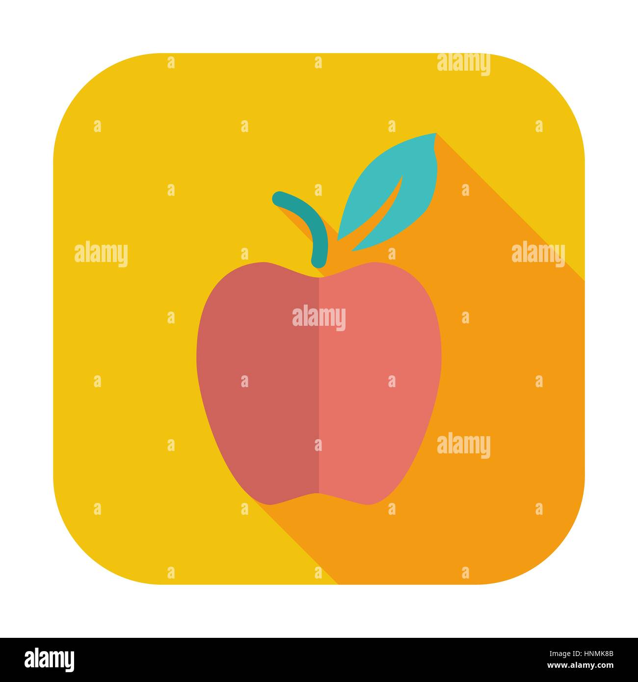 Apple. Single flat color icon. Vector illustration Stock Vector Image ...