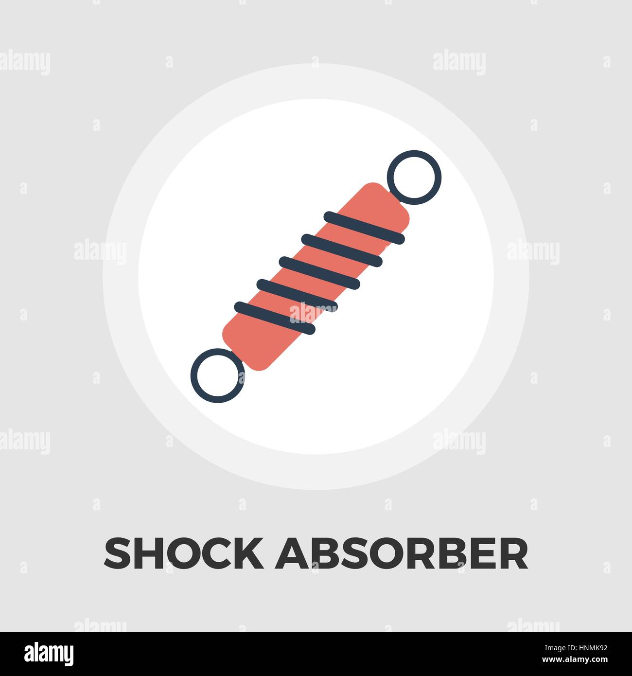 Automobile shock absorber icon vector. Flat icon isolated on the white ...