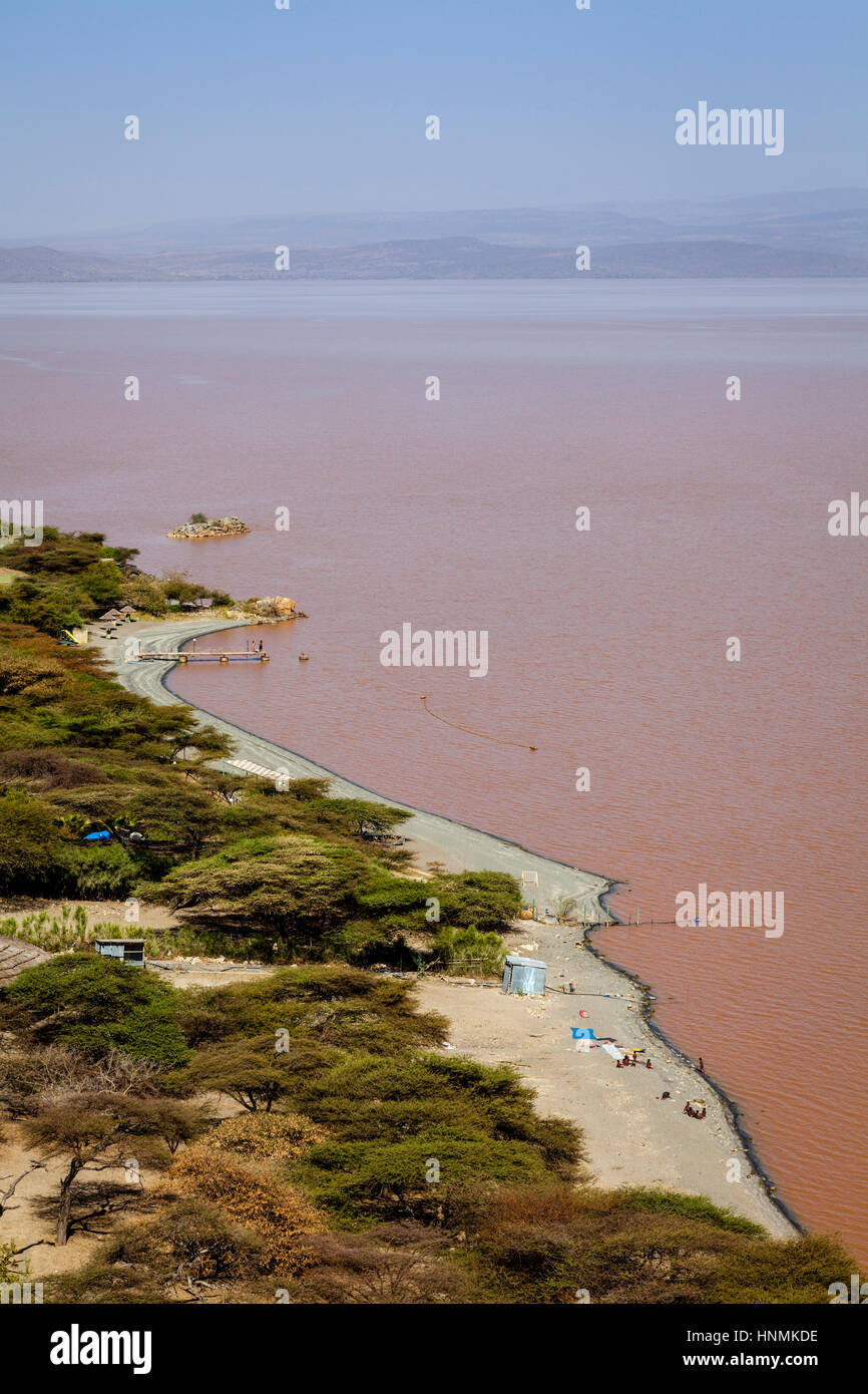 An Elevated View Of Lake Langano, Oromia Region, Ethiopia Stock Photo ...