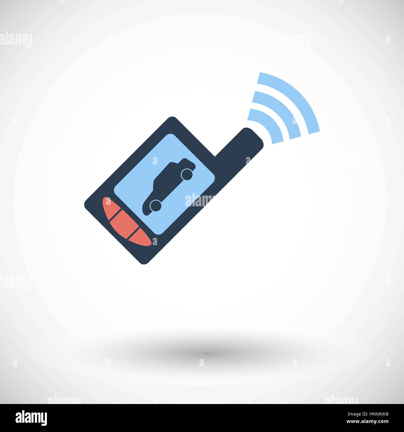 Car remote control. Single flat icon on white background. Vector ...