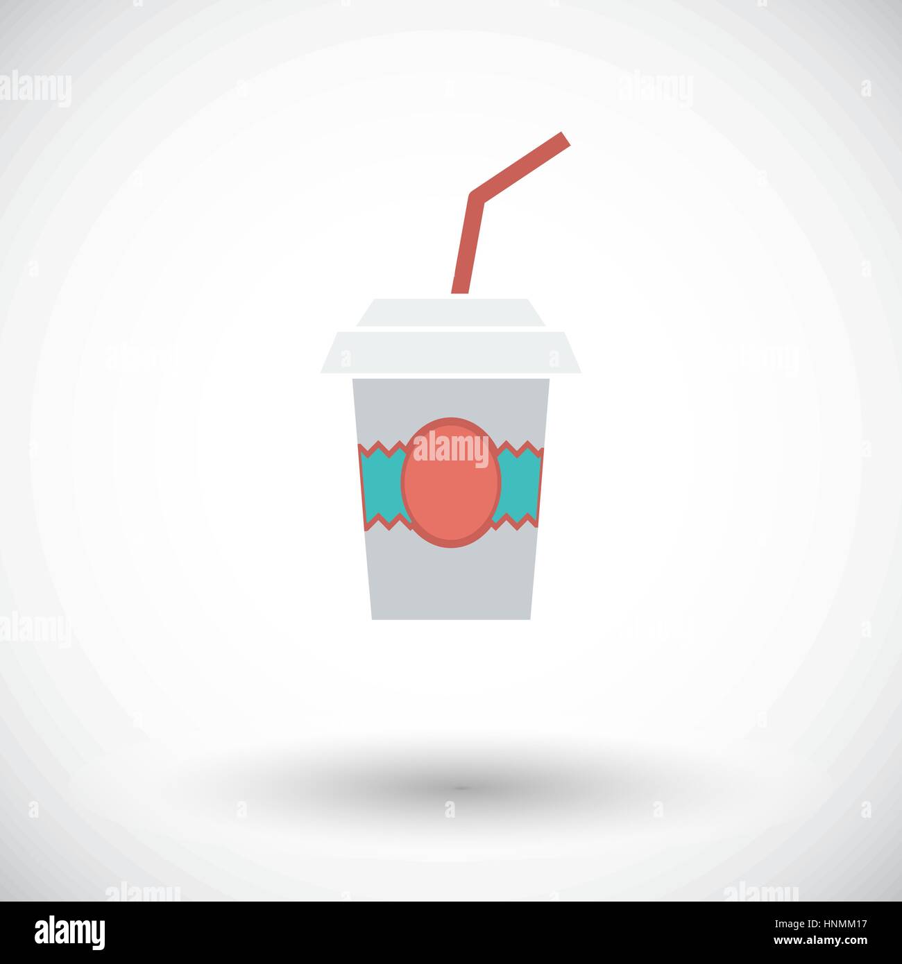 Paper fast food cup. Single flat icon on white background. Vector ...