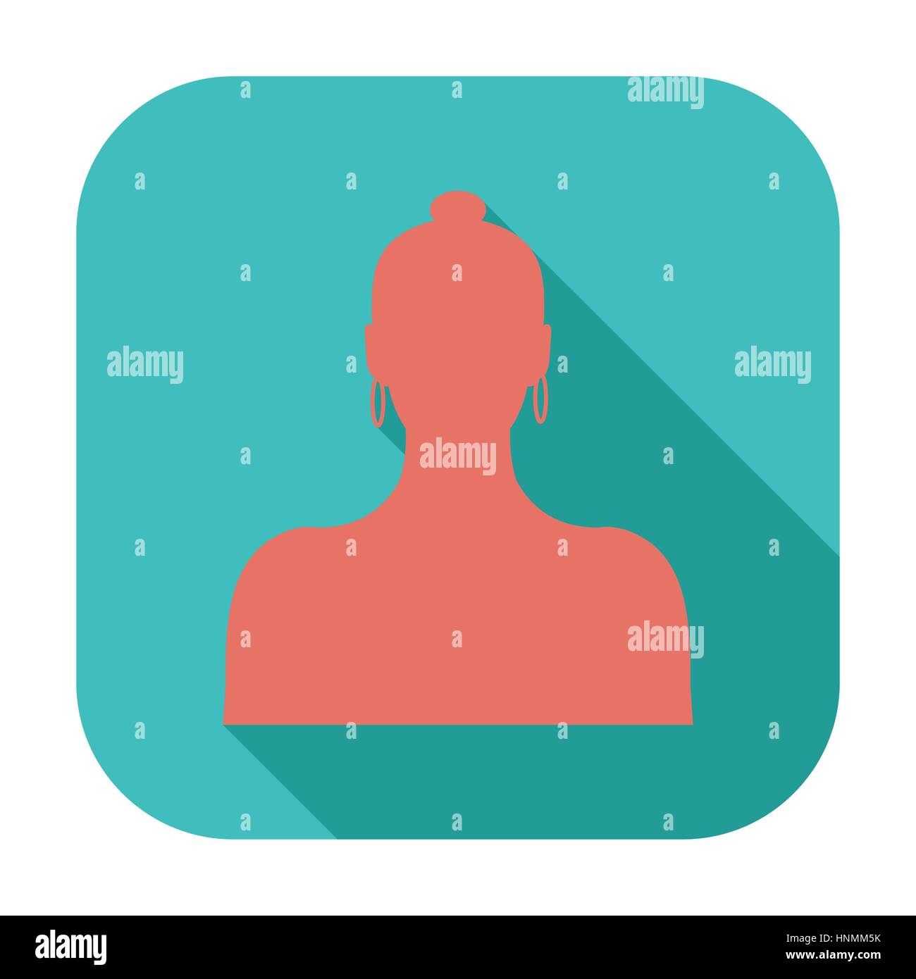 Female avatar. Single flat color icon. Vector illustration Stock Vector ...