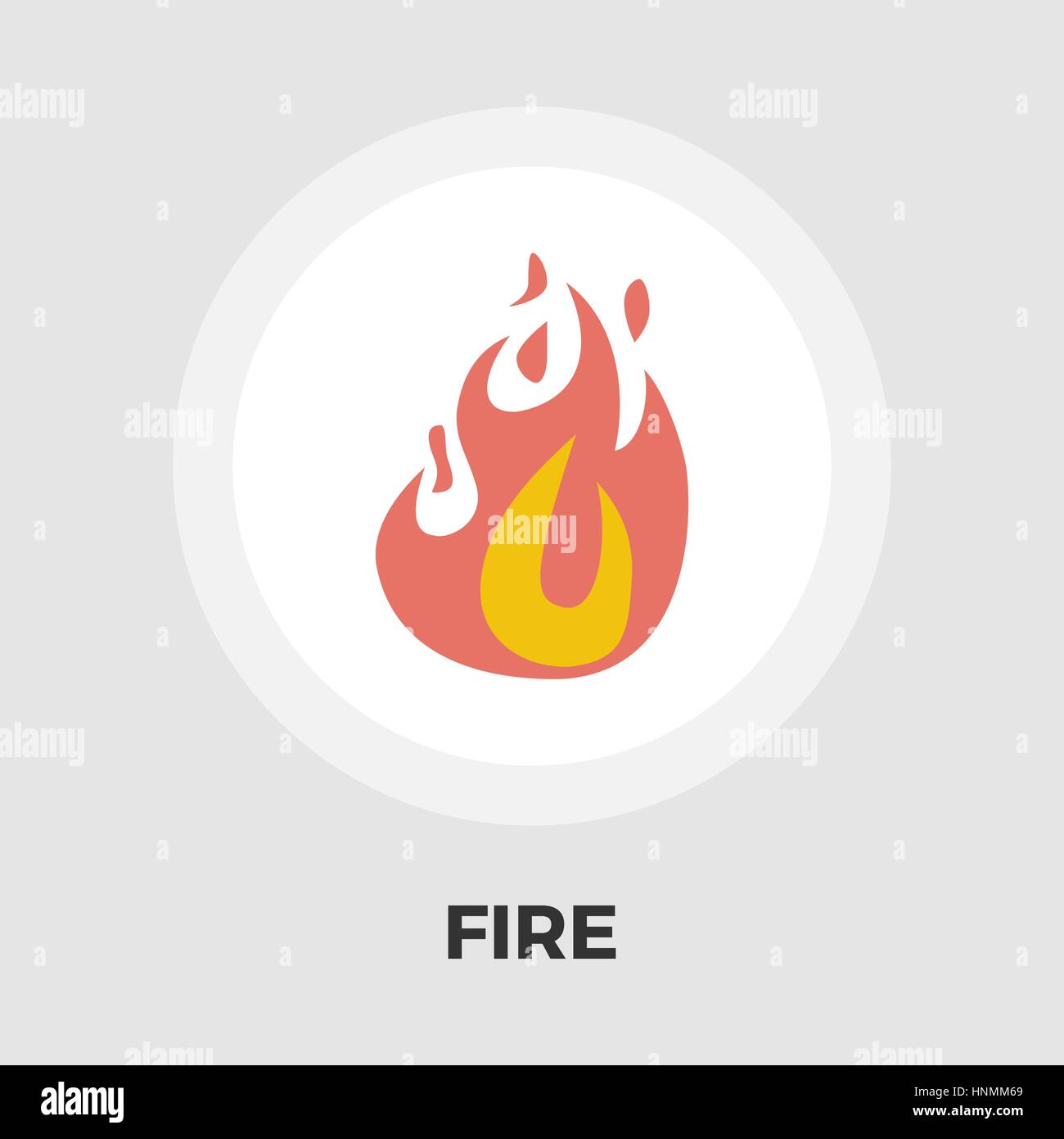 Fire icon vector. Flat icon isolated on the white background. Editable ...