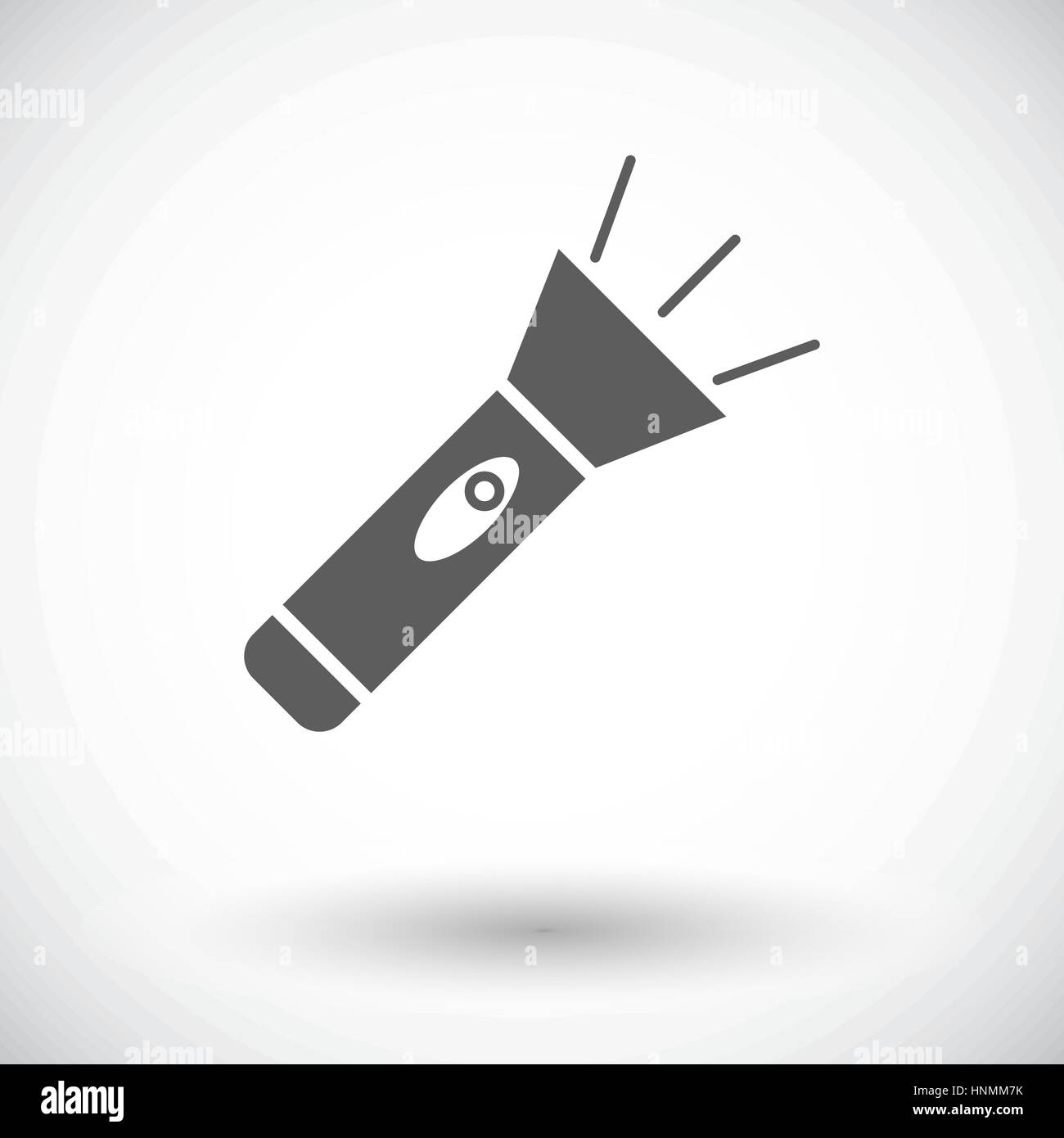 Flashlight. Single flat icon on white background. Vector illustration ...