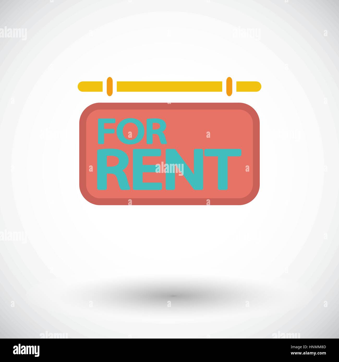 For rent. Single flat icon on white background. Vector illustration ...