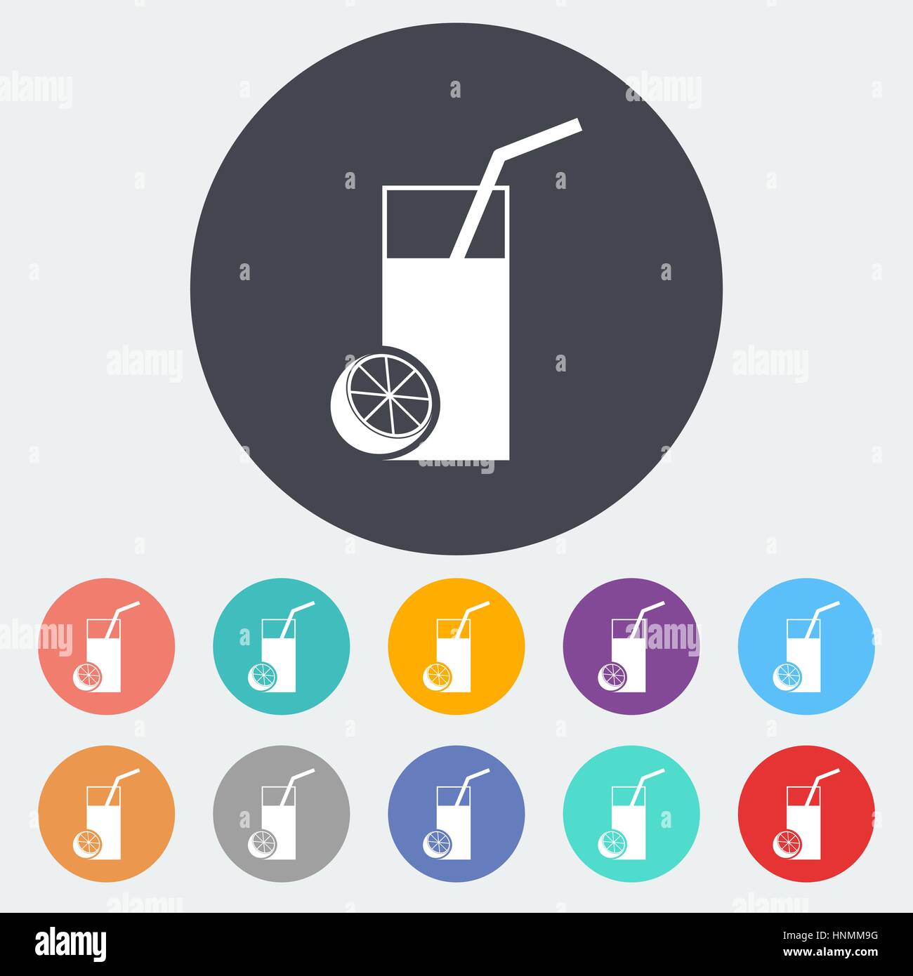 Fruit juice. Single flat icon on the circle. Vector illustration Stock ...