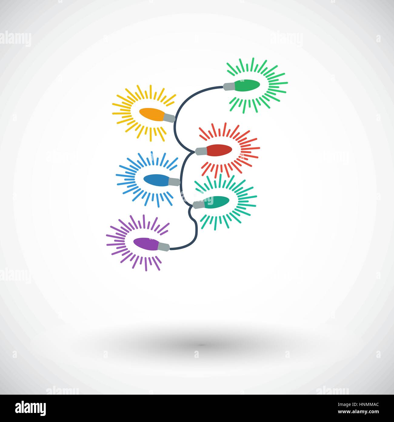 Garland. Single flat icon on white background. Vector illustration ...