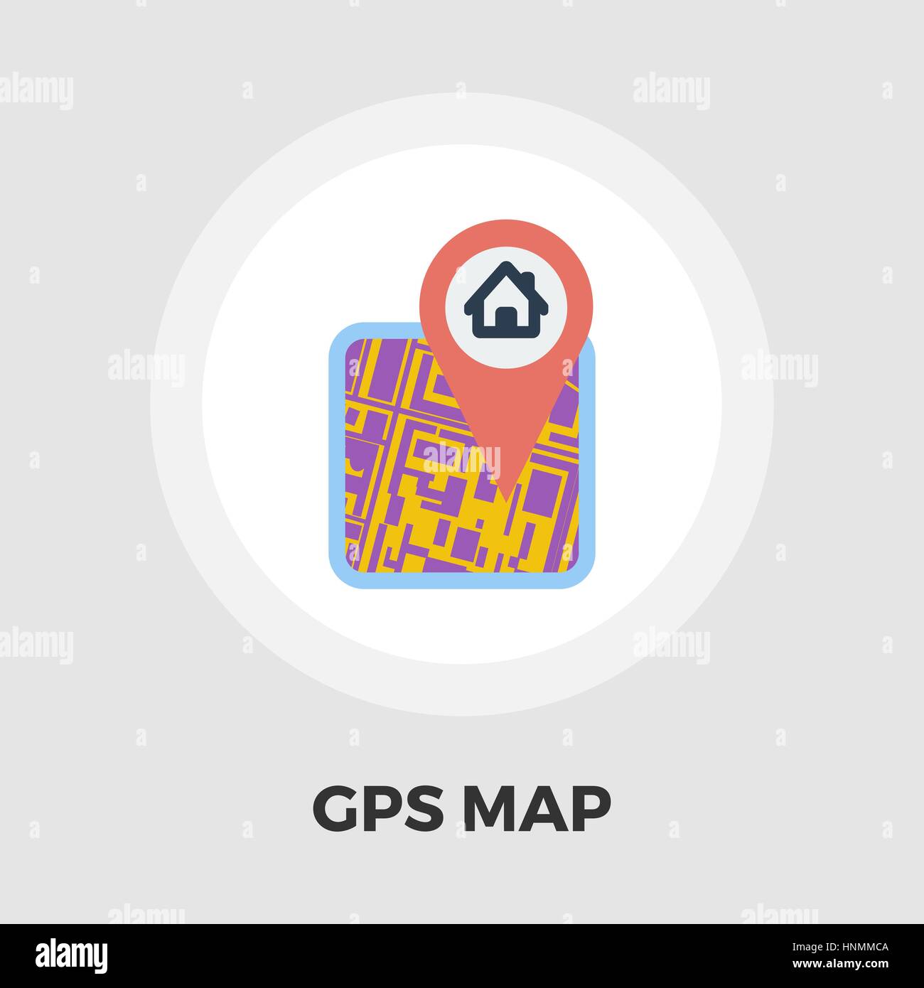 GPS map icon vector. Flat icon isolated on the white background ...
