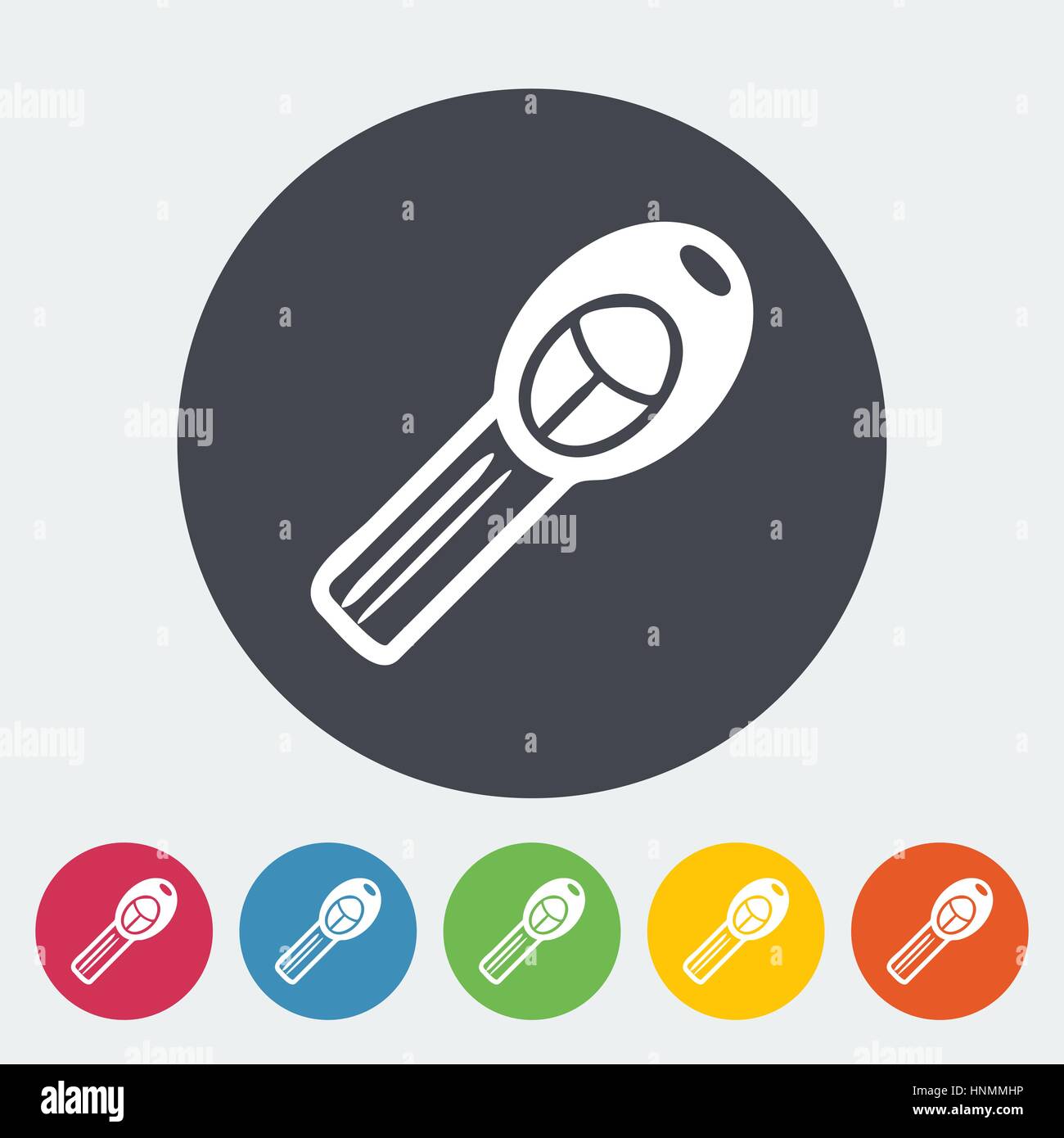 Ignition key. Single flat icon on the circle. Vector illustration Stock ...