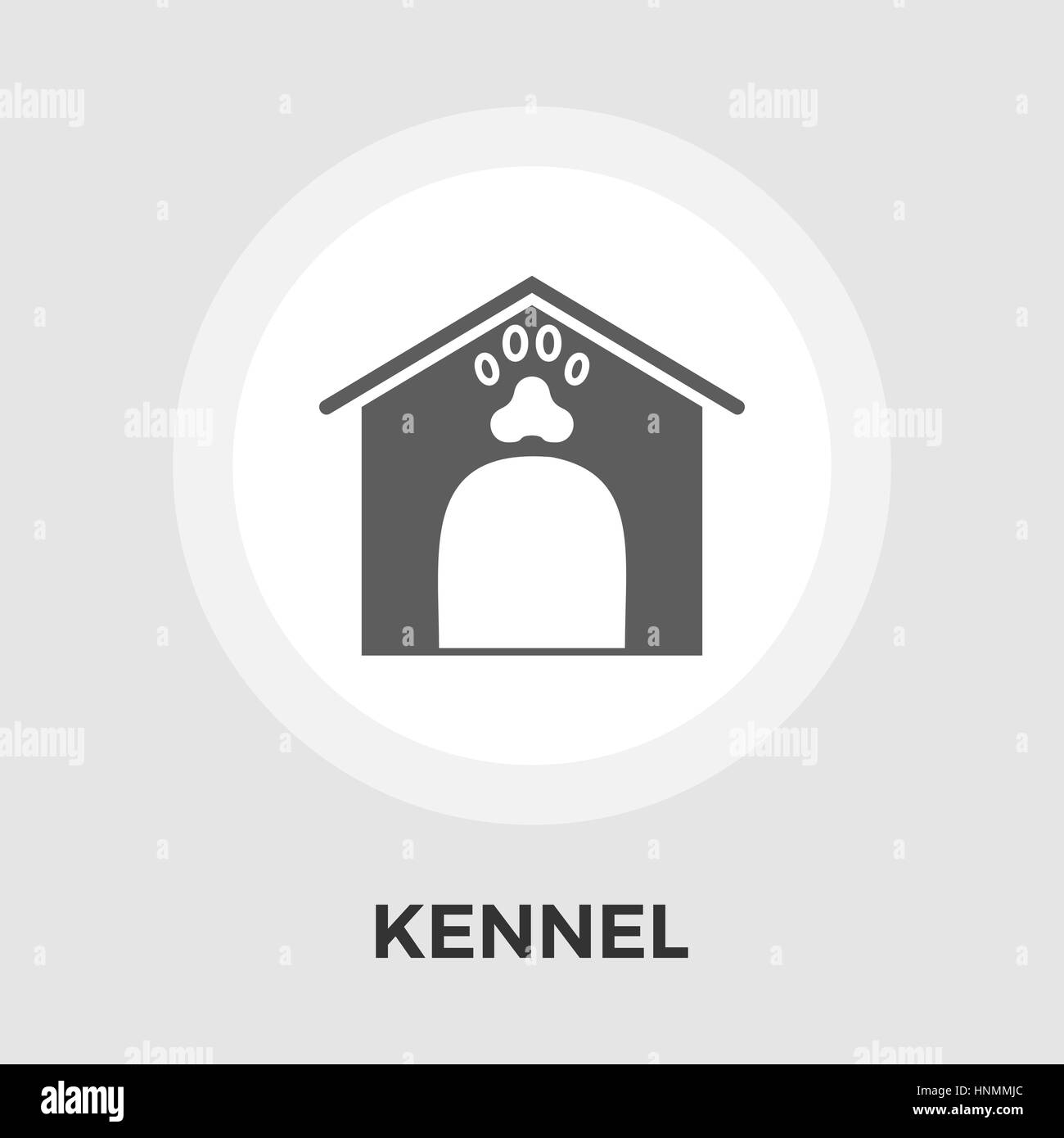 Kennel icon vector. Flat icon isolated on the white background ...