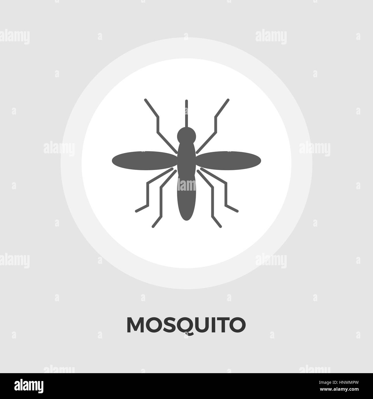Mosquito icon vector. Flat icon isolated on the white background ...