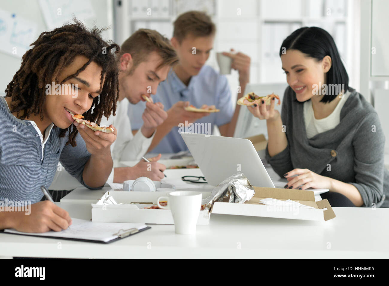 young people on break Stock Photo - Alamy