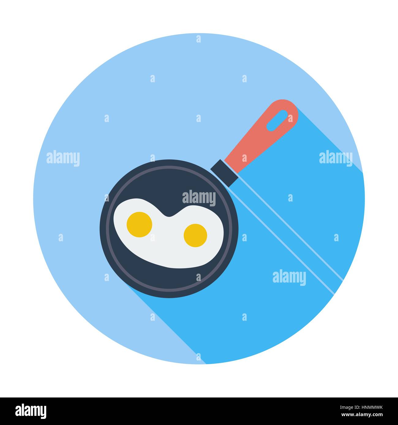 Scrambled Eggs Single Flat Color Icon Vector Illustration Stock