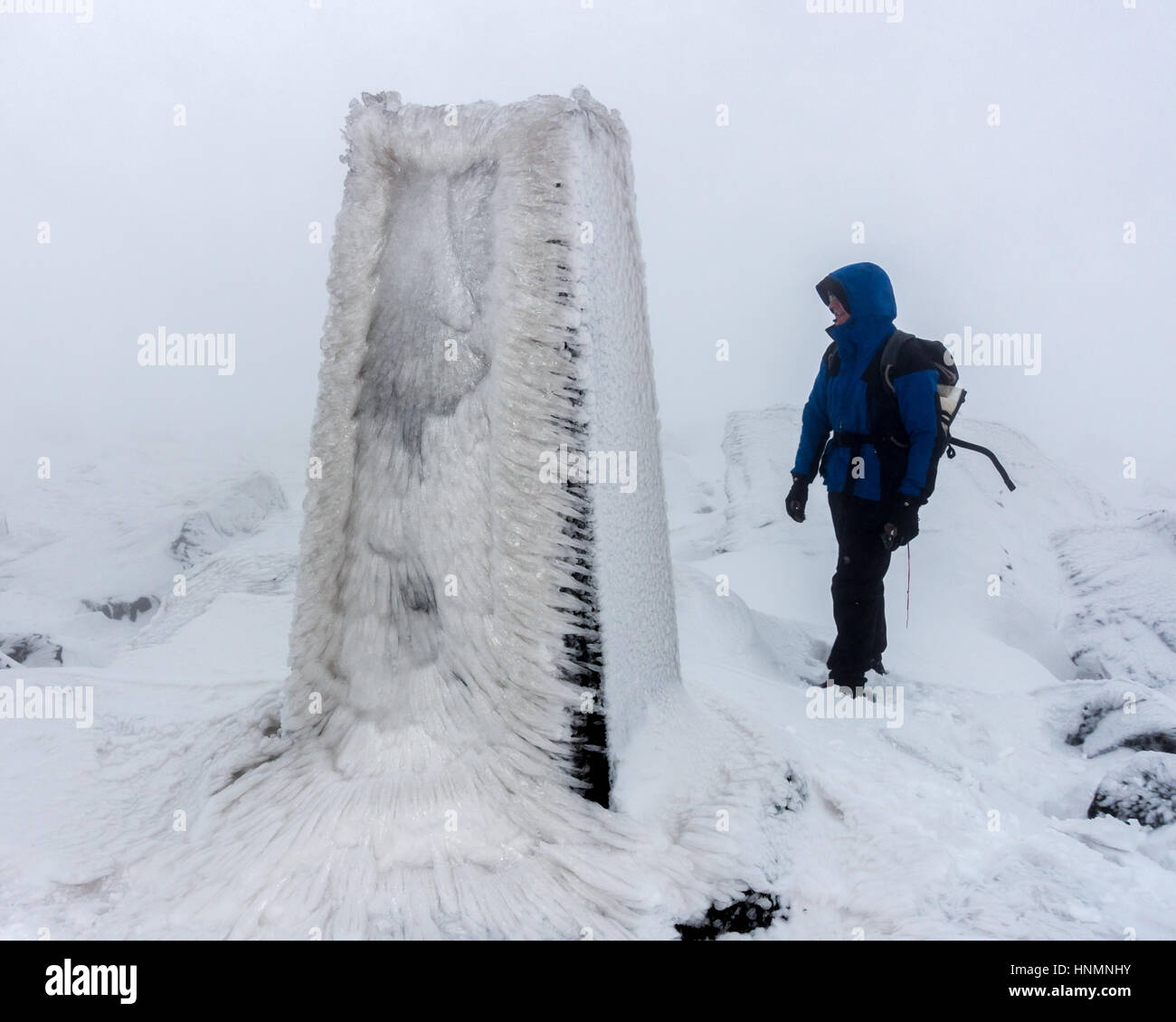UK Weather: Great Whernside summit trig point, Yorkshire Dales, UK ...