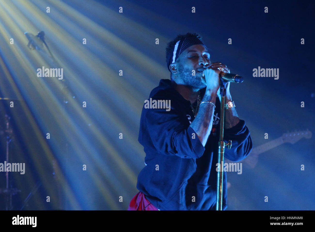 Los Angeles, California, USA. 14th Feb, 2017. Ro James performs during ...