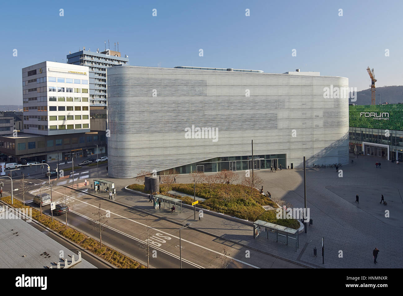 Koblenz, Germany. 14th Feb, 2017. The Forum Confluentes, which houses ...