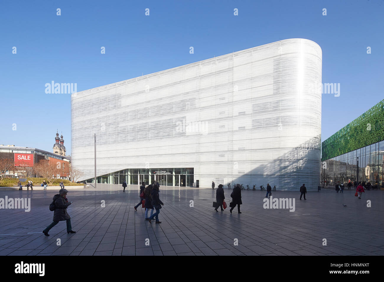 Koblenz, Germany. 14th Feb, 2017. The Forum Confluentes, which houses ...