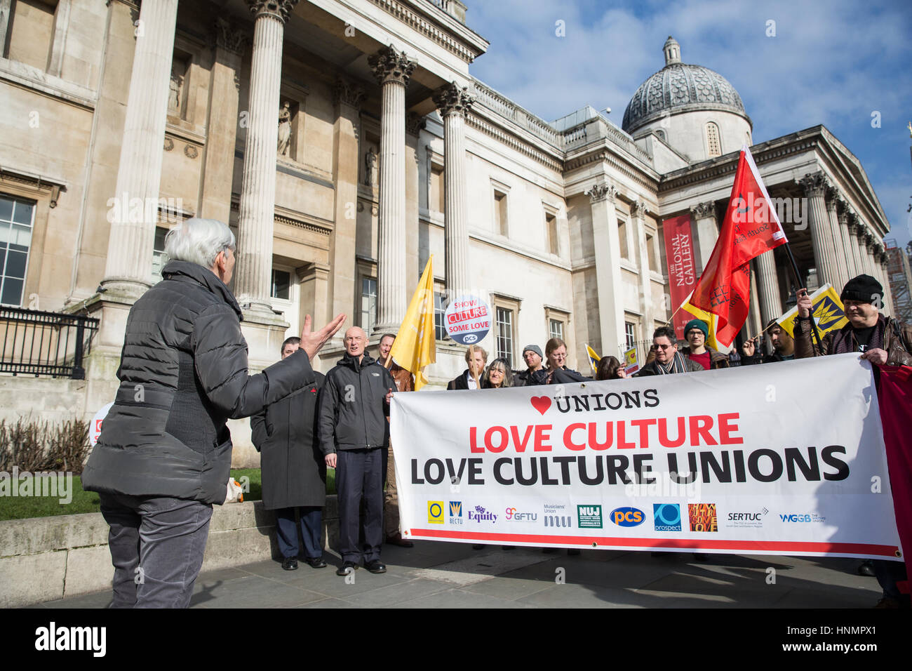 London, UK. 14th Feb, 2017. Candy Udwin, PCS trade union representative ...
