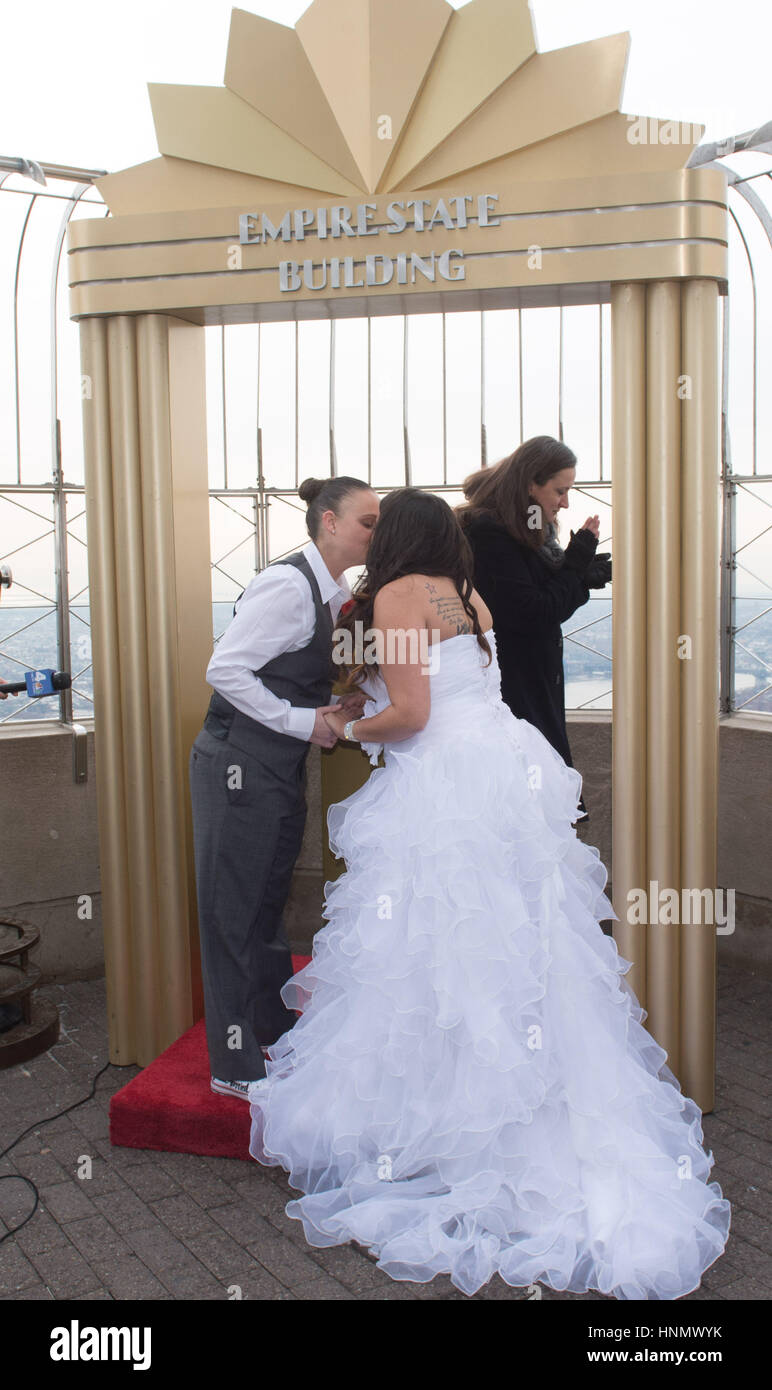 New York,, USA. 14th Feb, 2017. Krista Owens and Danielle Reno of Long ...