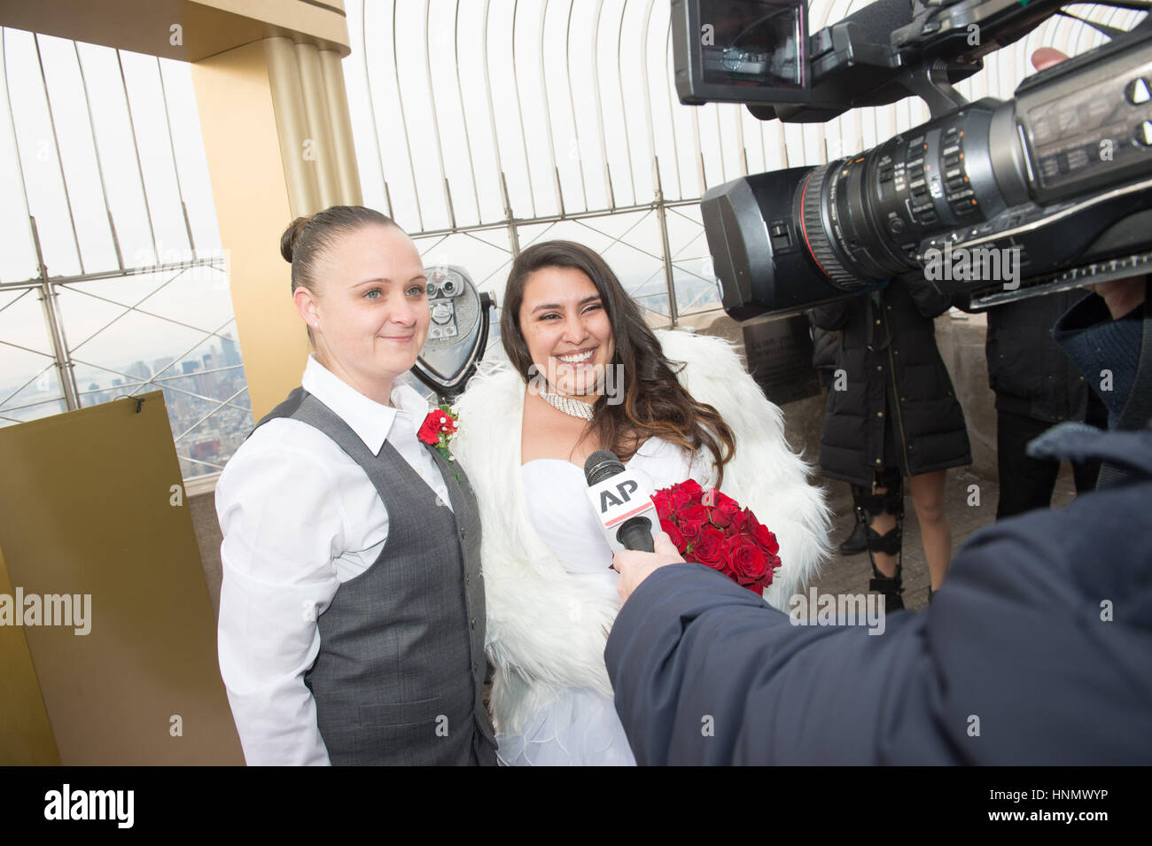 New York,, USA. 14th Feb, 2017. Krista Owens and Danielle Reno of Long ...