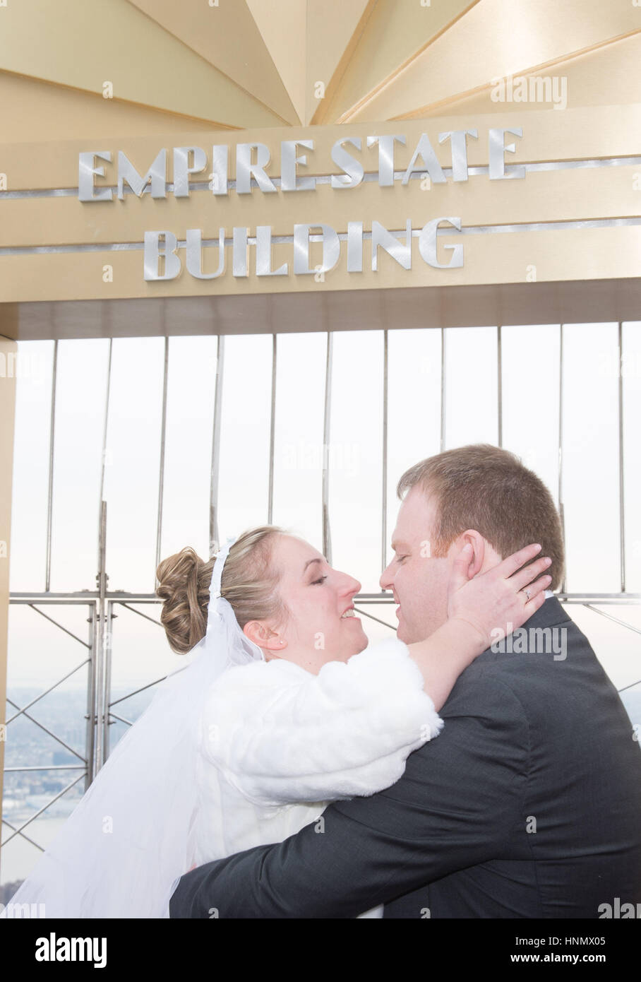 New York,, USA. 14th Feb, 2017. Jennifer Cuatt and Christopher Langmack ...