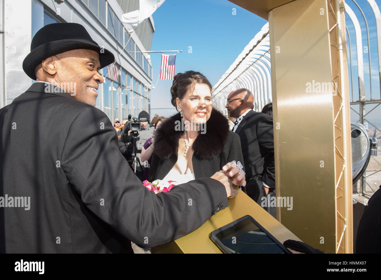 New York,, USA. 14th Feb, 2017. Jennifer Tuck and Rayford Chappell of ...